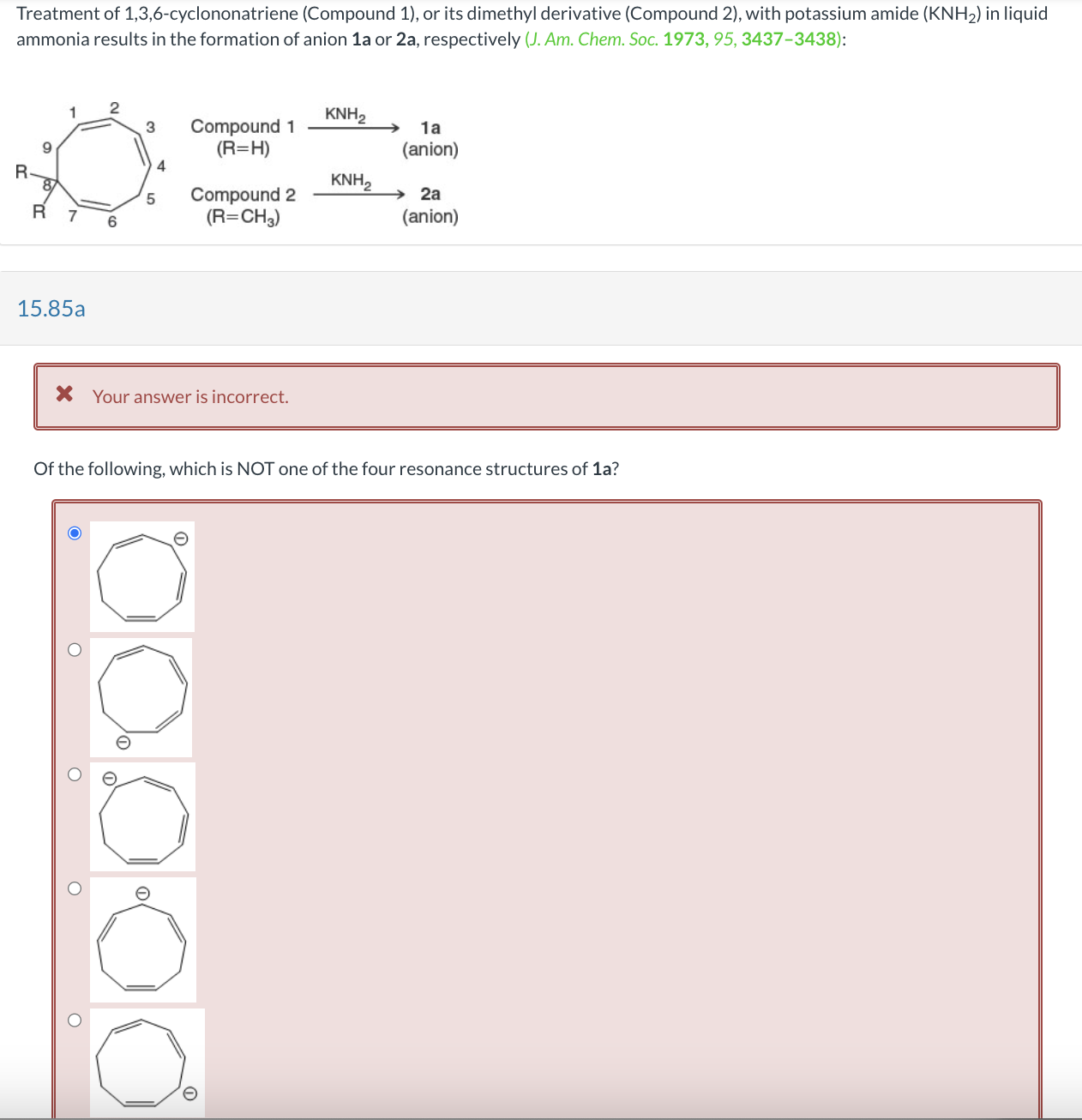 Solved Treatment of 1,3,6-cyclononatriene (Compound 1), ﻿or | Chegg.com