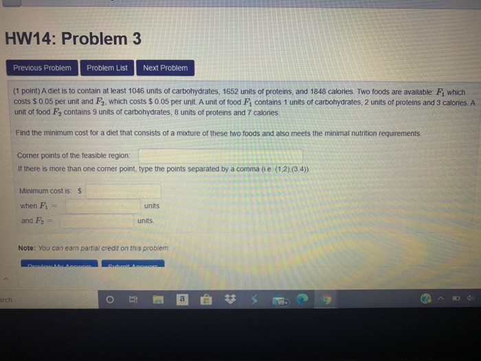 Solved HW14: Problem 3 Previous Problem Problem List Next | Chegg.com