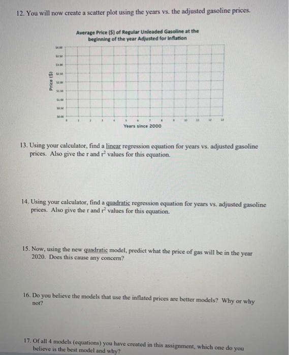 12. You will now create a scatter plot using the | Chegg.com