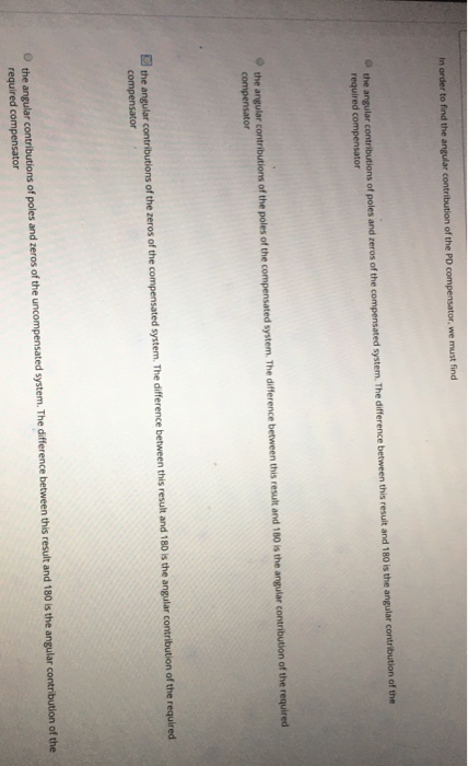 Solved In order to find the angular contribution of the PD | Chegg.com