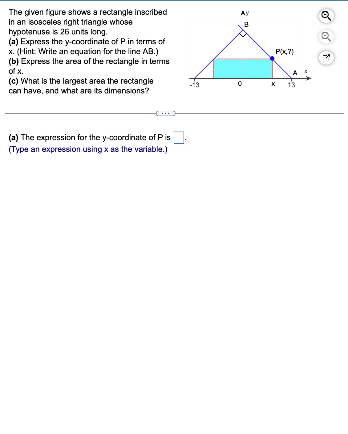 Solved The given figure shows a rectangle inscribedin an | Chegg.com