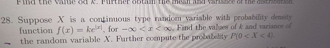 Solved Suppose X ﻿is A Continuous Type Random Variable With 