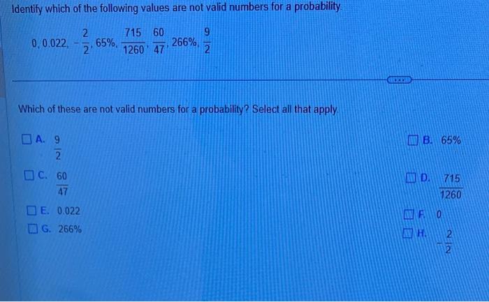 Solved Identify which of the following values are not valid | Chegg.com