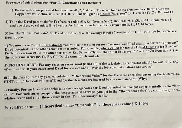 \r\n\r\n\r\nSequence of calculations for \"Part | Chegg.com