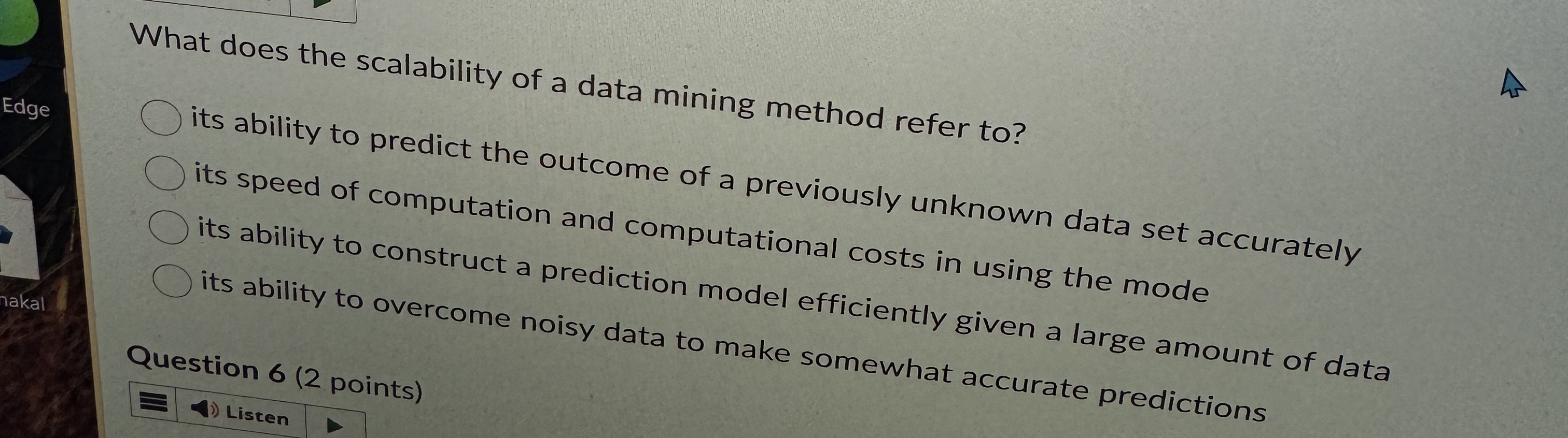 Solved What does the scalability of a data mining method | Chegg.com
