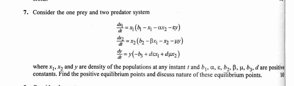 Solved No hints, find all totally equilibrium point(no | Chegg.com