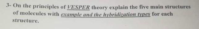 Solved 3- On the principles of VESPER theory explain the | Chegg.com