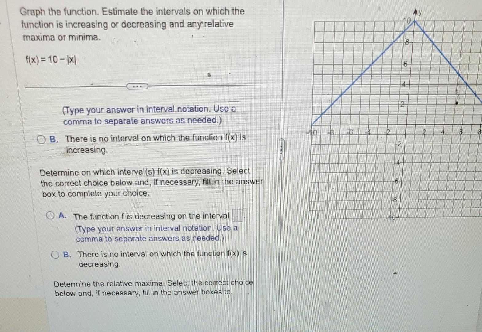 Solved Graph the function. Estimate the intervals on which | Chegg.com