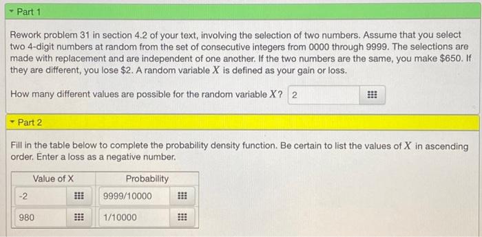 Solved Part 1 Rework problem 31 in section 4.2 of your text, | Chegg.com
