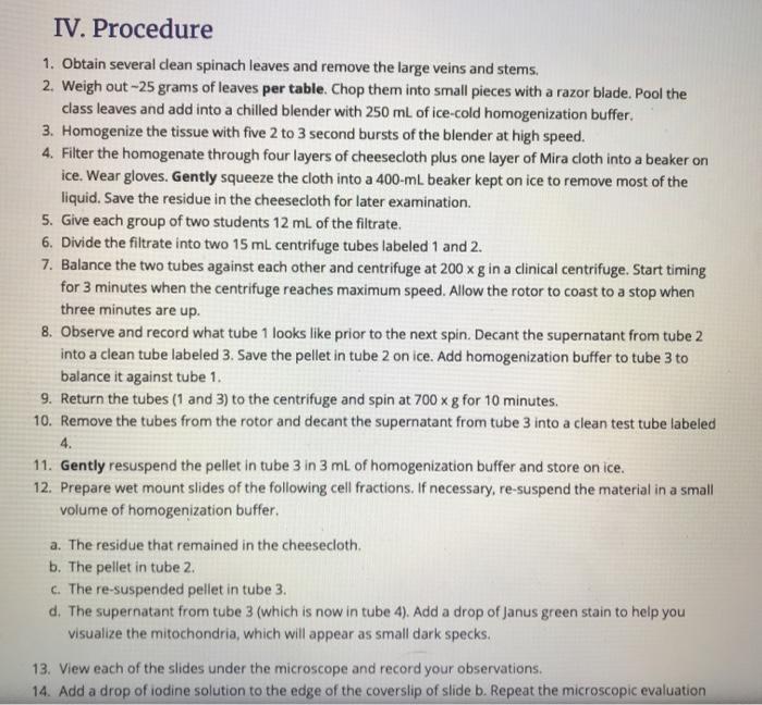 Solved 5. The homogenization buffer for this experiment | Chegg.com