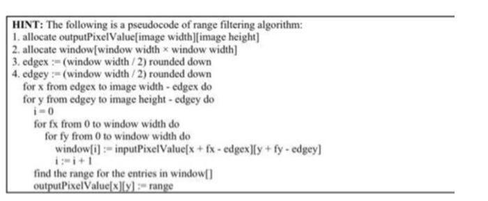 Solved HINT: The following is a pseudocode of range | Chegg.com