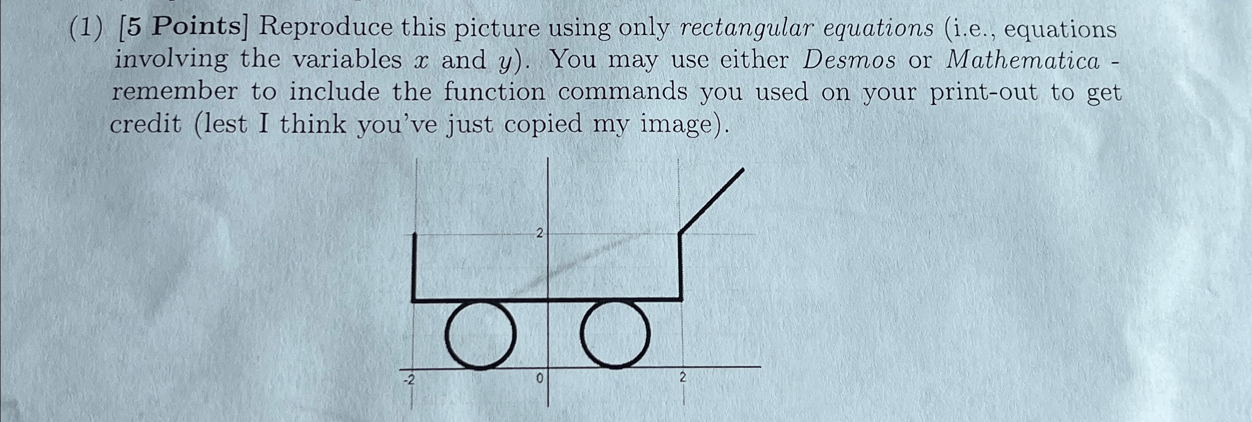 Solved (1) [5 ﻿Points] ﻿Reproduce this picture using only | Chegg.com