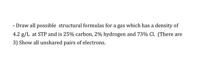 Solved - Draw all possible structural formulas for a gas | Chegg.com