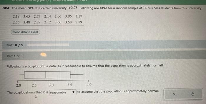 Solved GPA: The mean GPA at a certain university is 2.75. | Chegg.com