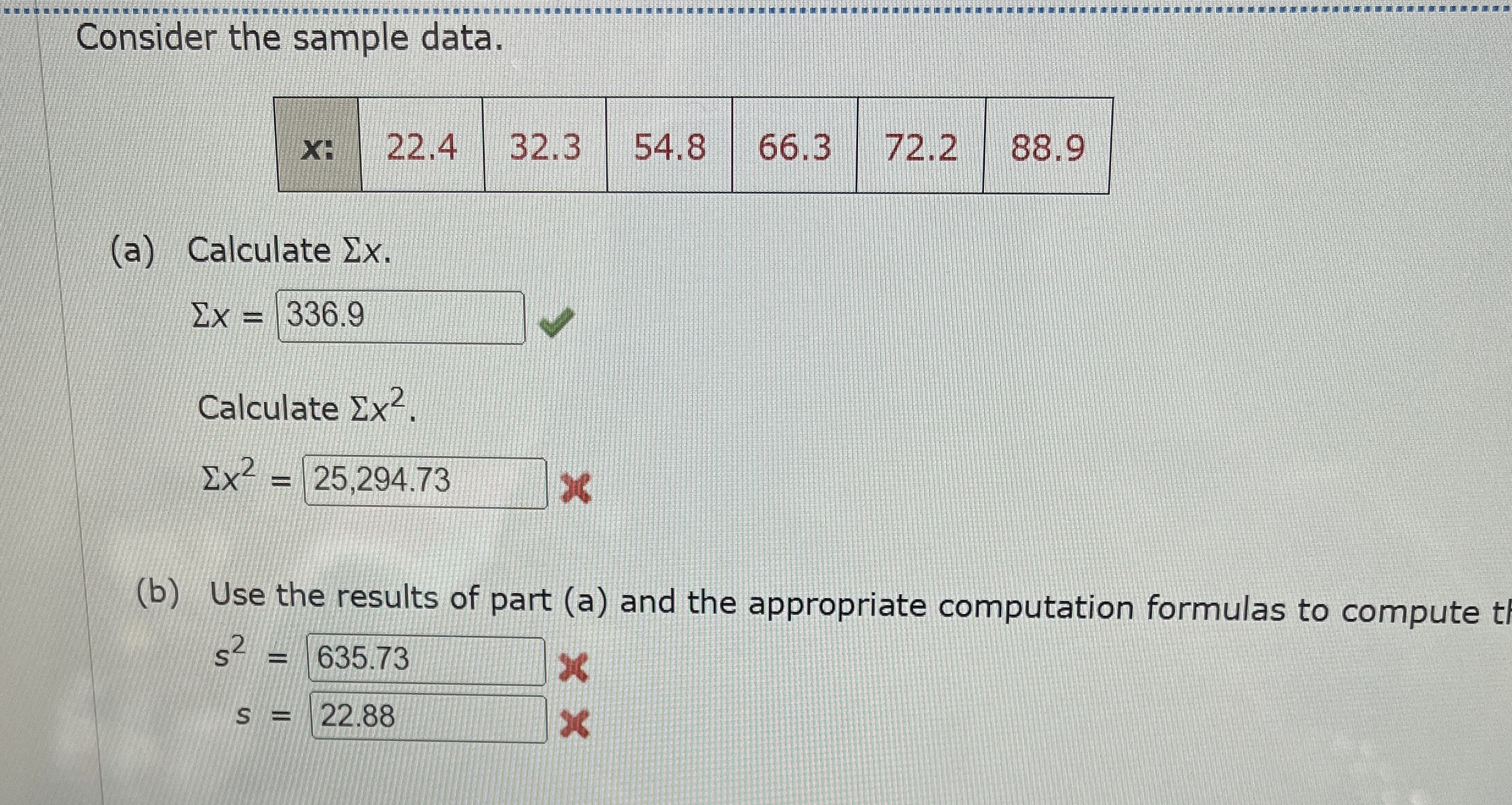Solved Consider the sample | Chegg.com