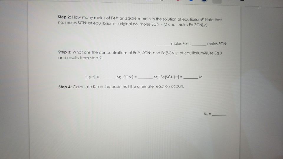 Solved 1. A student mixes 5.0 mL 2.00 x 10' M Fe(NO3 ) with | Chegg.com