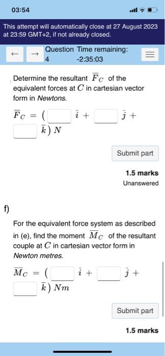 Solved \r\nthe points are \\( A=(1,-2,6) m \\), \\[ | Chegg.com