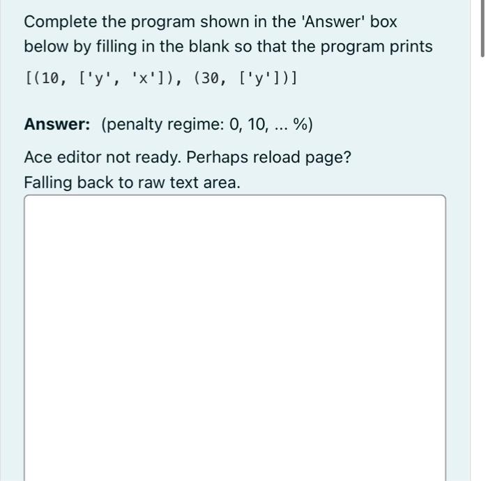 Solved Complete the program shown in the 'Answer' box below | Chegg.com
