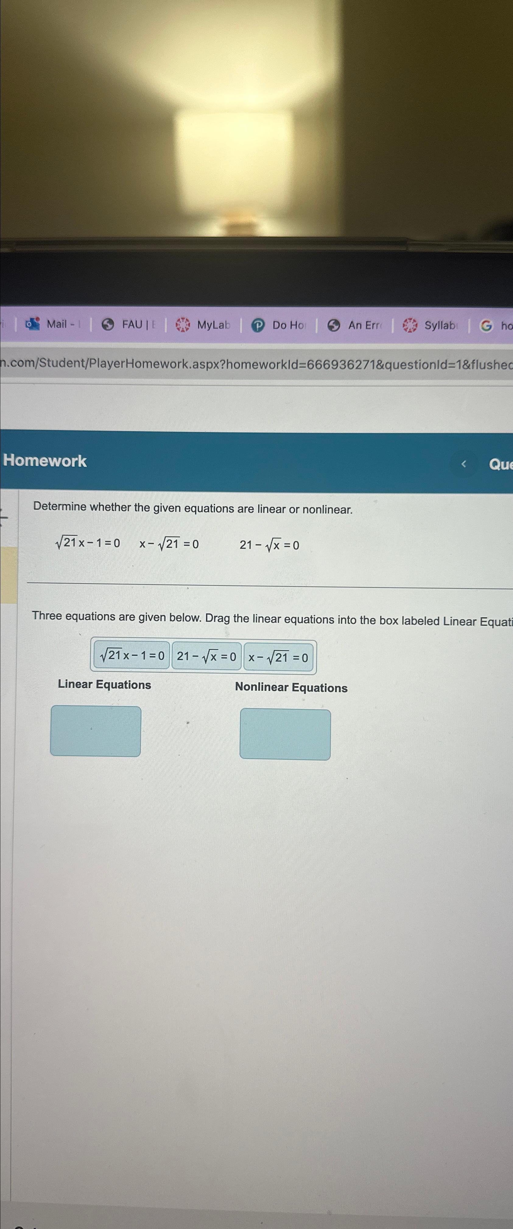 Solved HomeworkDetermine whether the given equations are | Chegg.com Solved HomeworkDetermine whether the given equations are | Chegg.com