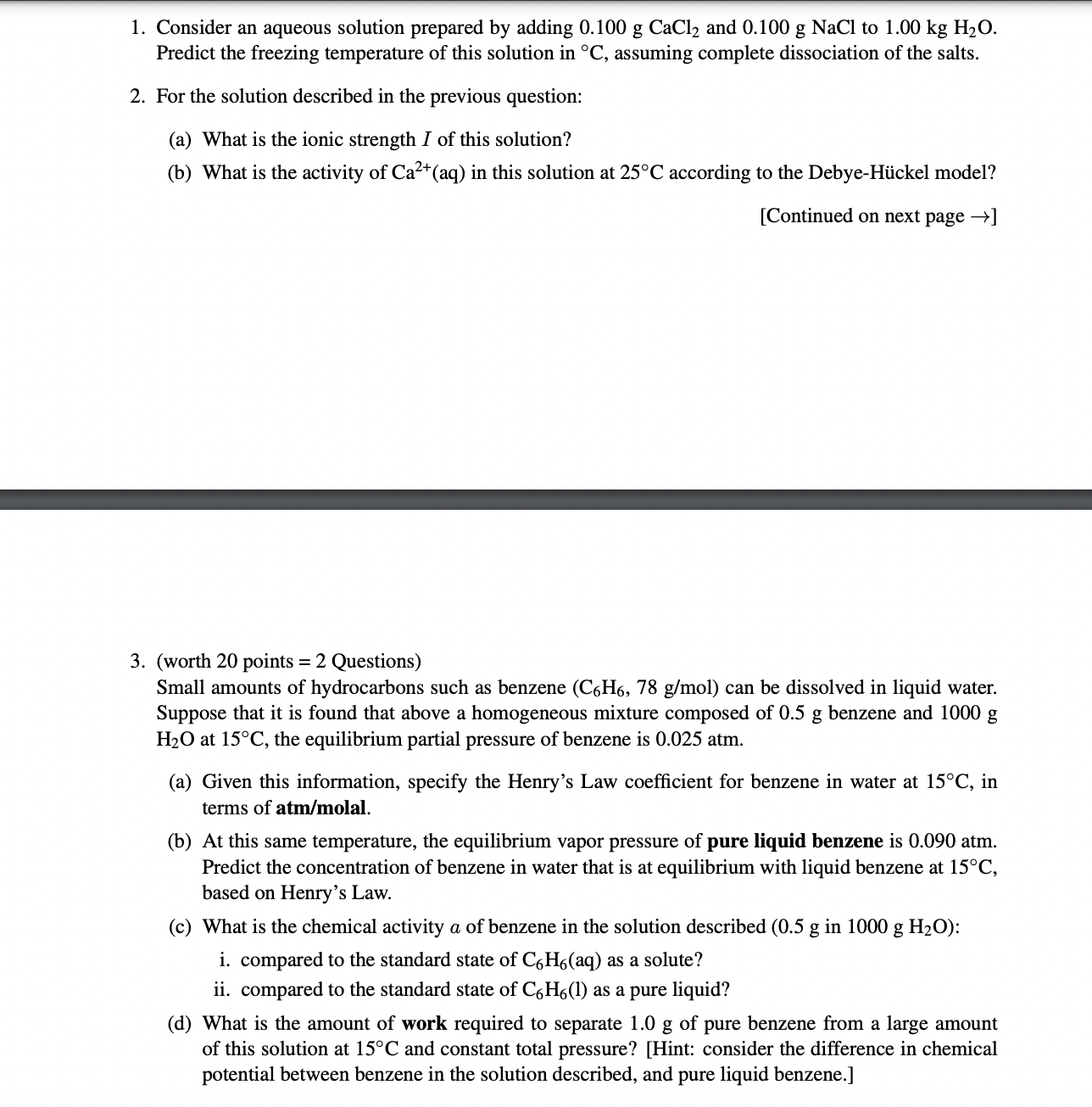 Consider an aqueous solution prepared by adding | Chegg.com