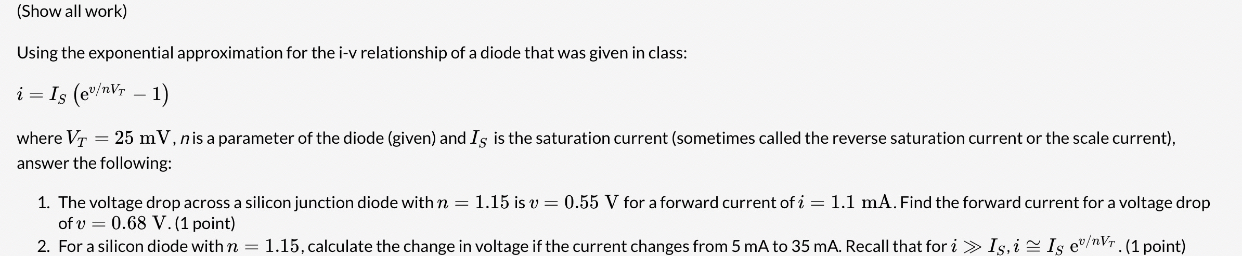 Solved (Show all work)Using the exponential approximation | Chegg.com