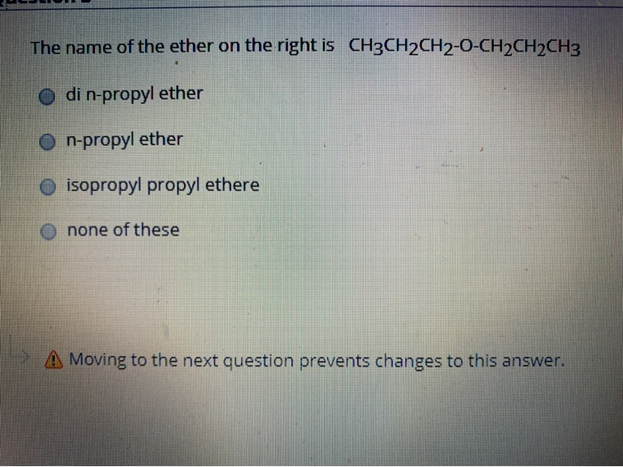 Solved The name of the ether on the right is | Chegg.com