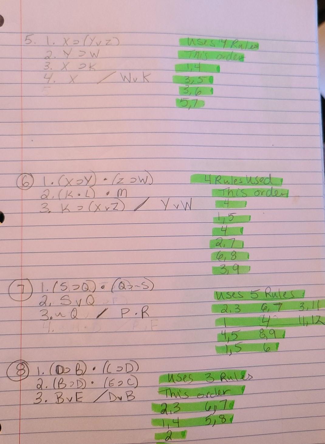 Solved 8 Rules of Implication Homework Exercise 3 This | Chegg.com
