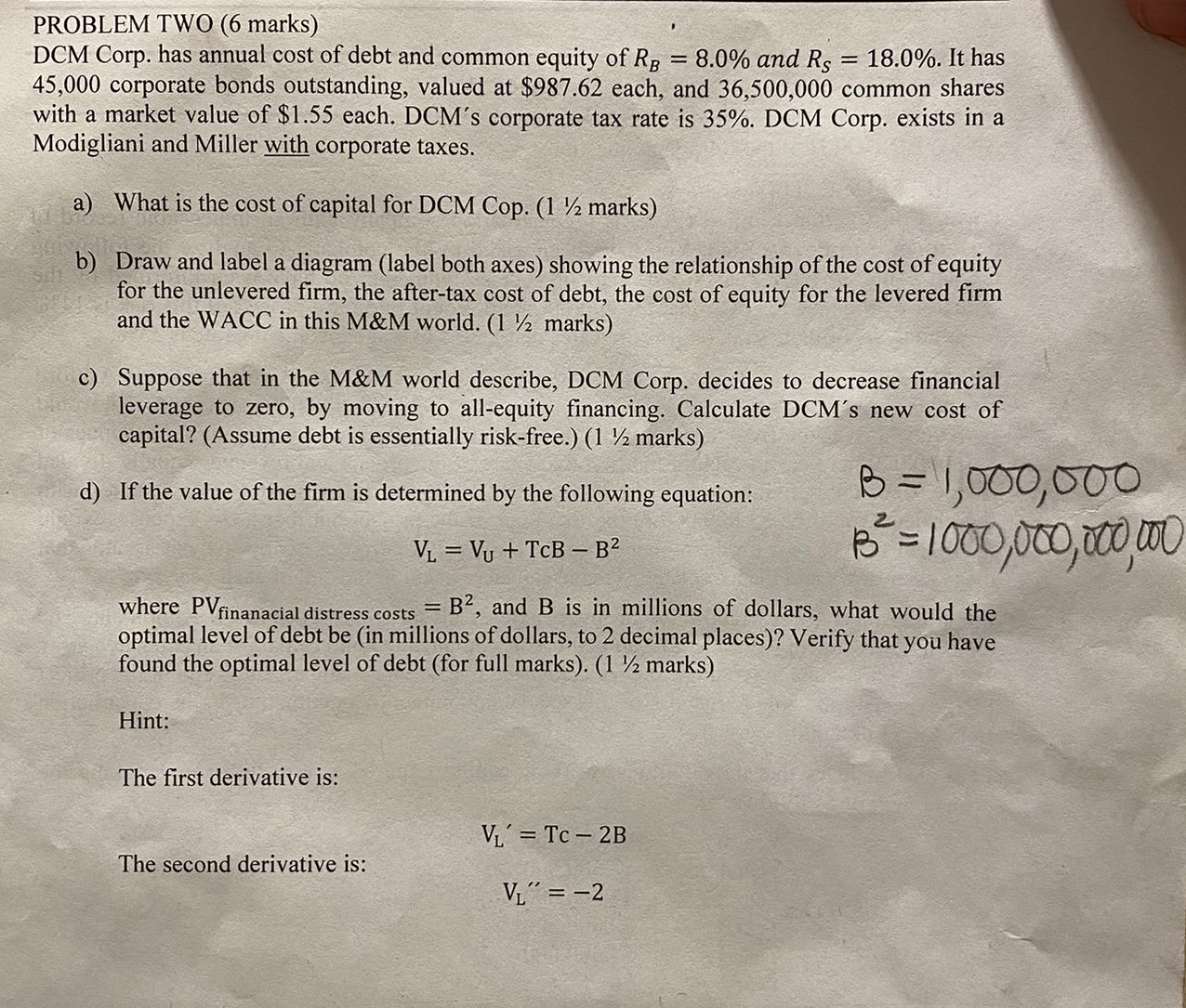 Solved Problem Two 6 ﻿marksdcm Corp Has Annual Cost Of 2709