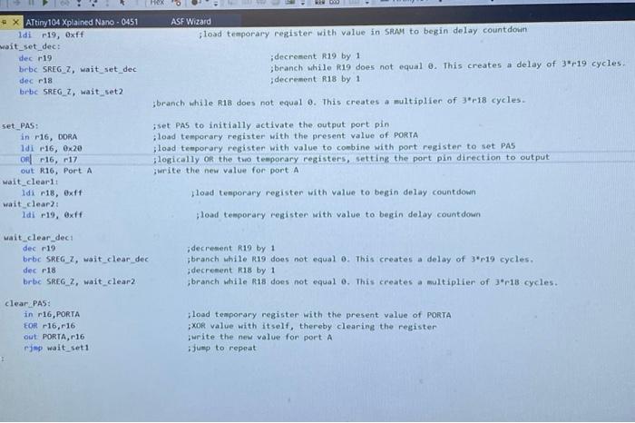 Solved have to write a program in avr. to make an led blink. | Chegg.com