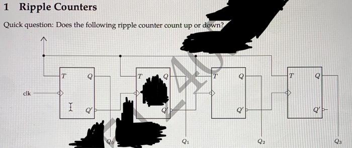 Solved Quick question: Does the following ripple counter | Chegg.com