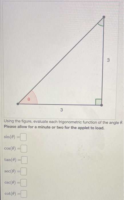 Solved ising the figure, evaluate each trigonometric | Chegg.com