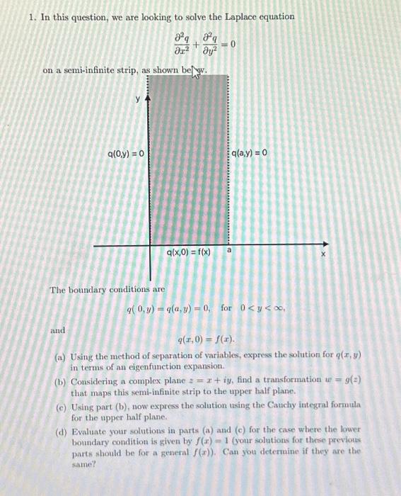 Solved 1. In this question, we are looking to solve the | Chegg.com