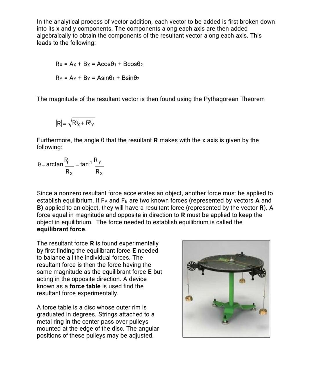 Solved Physics 2020 Lab 02 Determination of Resultant Forces | Chegg.com