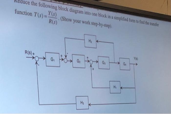 Solved reduce the following block diagram into one block in | Chegg.com