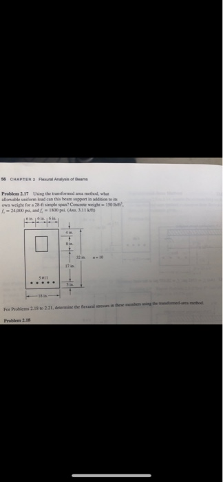 Solved 56 CHAPTER 2 Flexural Analysis of teams Problem 217 | Chegg.com