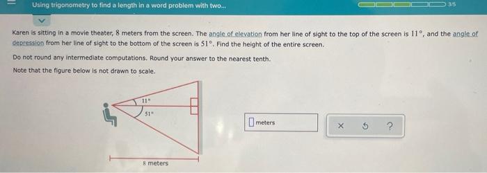 Solved Using trigonometry to find a length in a word problem | Chegg.com