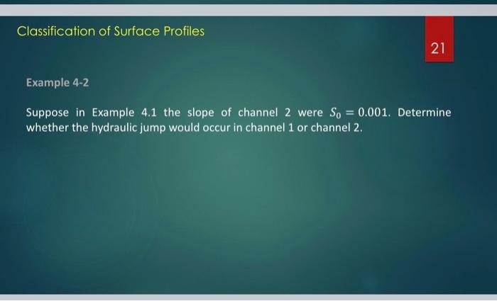 Classification of Surface Profiles 21 Example 4-2 | Chegg.com