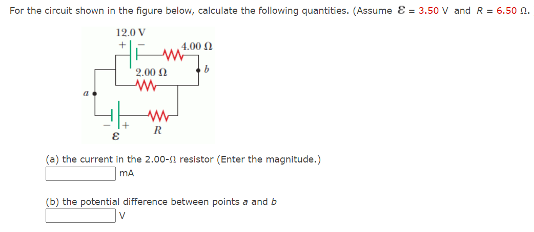 Solved For the circuit shown in the figure below, calculate | Chegg.com