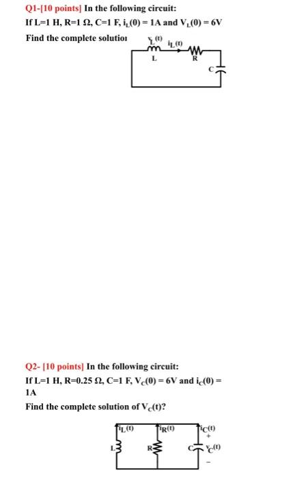 Solved Q1-[10 points] In the following circuit: If | Chegg.com