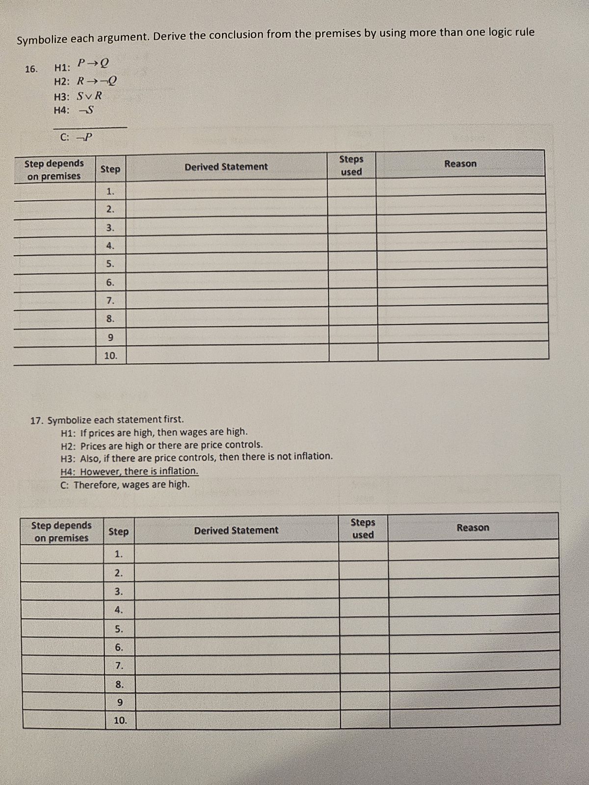 Solved Symbolize each argument. Derive the conclusion from | Chegg.com
