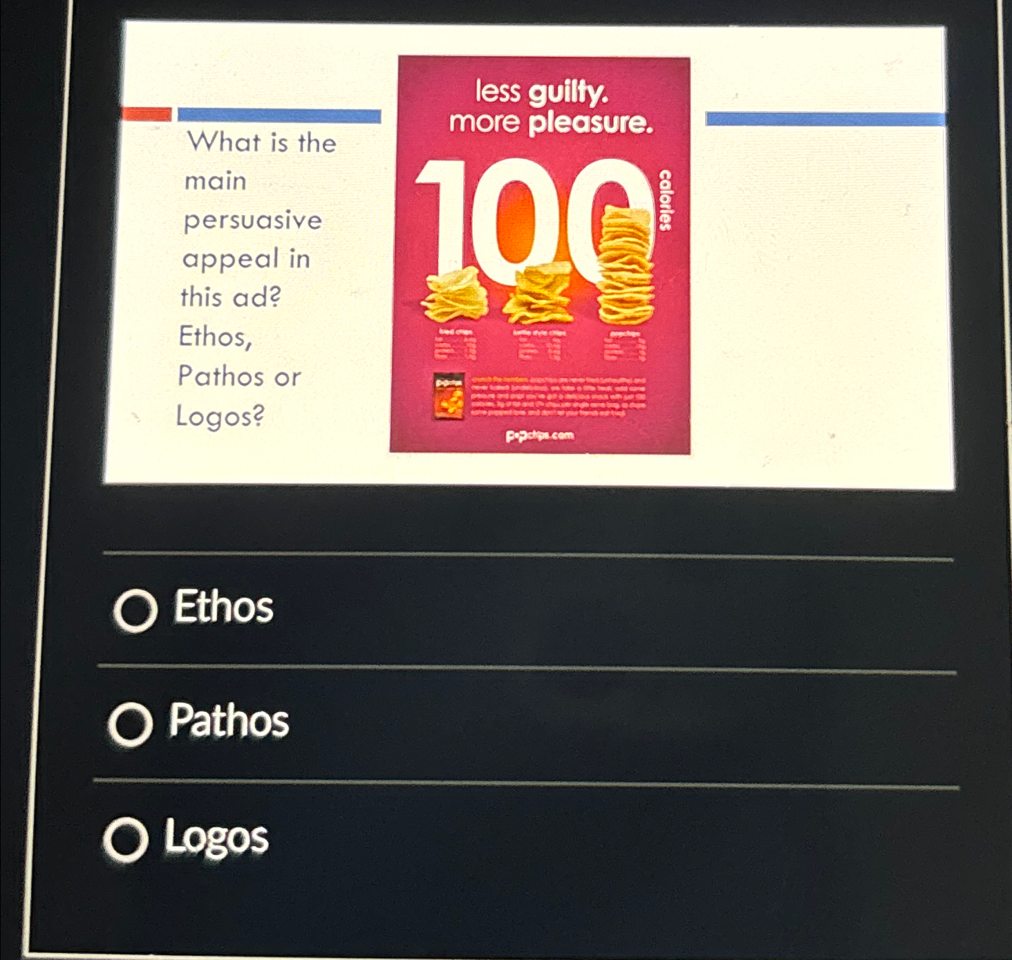 Solved What is the main persuasive appeal in this ad? | Chegg.com