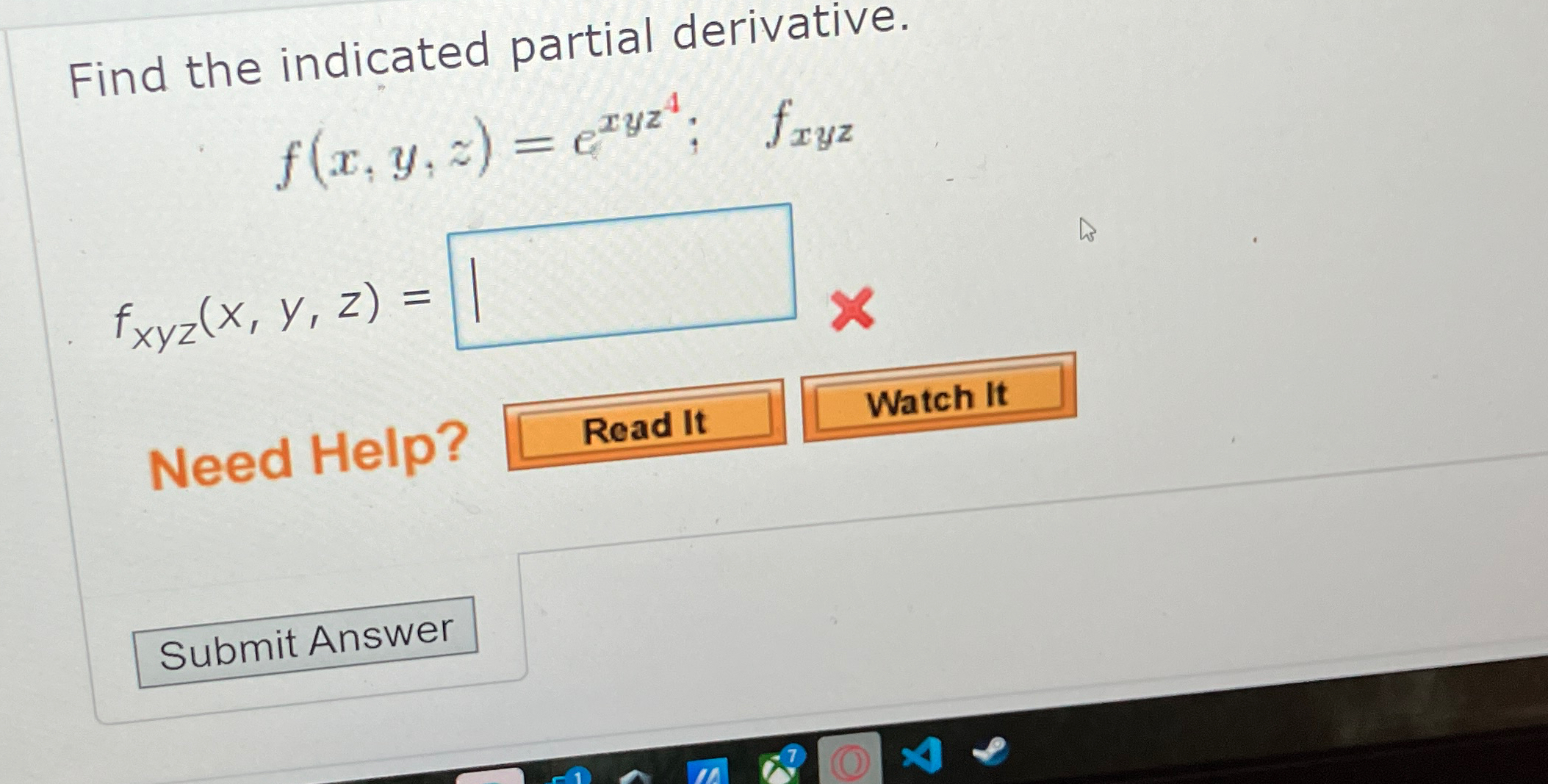 Solved Find the indicated partial | Chegg.com