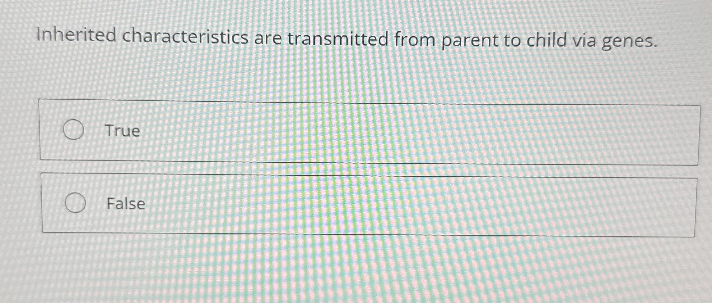 Solved Inherited characteristics are transmitted from parent | Chegg.com
