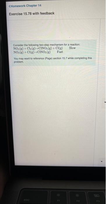 Consider the following two-step mechanism for a | Chegg.com
