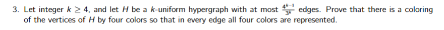 Solved Let integer k≥4, ﻿and let H be a k-uniform hypergraph | Chegg.com