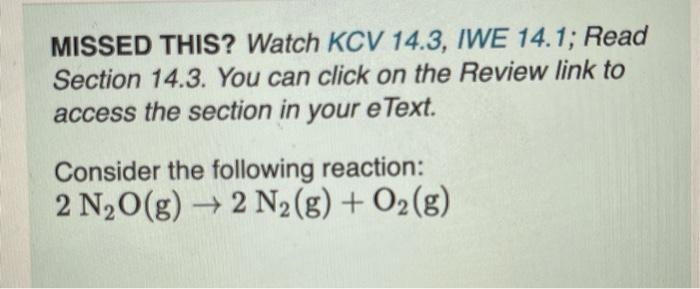 MISSED THIS? Watch KCV 14.3, IWE 14.1; Read Section | Chegg.com