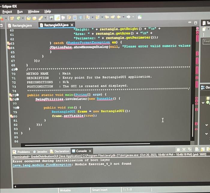 Solved make an UML diagram for this codes of rectangle using | Chegg.com
