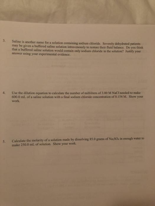 Solved Experiment 9 Data Sheet CHEM 1131 Name Date Buffer | Chegg.com