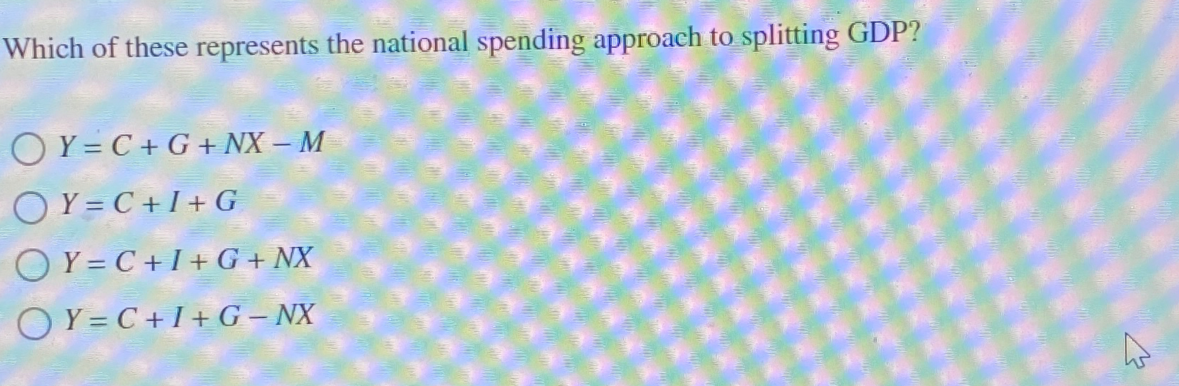 Solved Which of these represents the national spending | Chegg.com