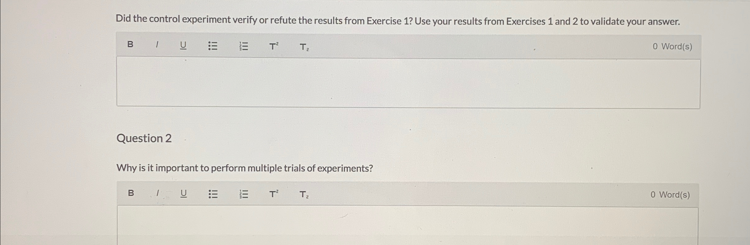 Solved Did The Control Experiment Verify Or Refute The